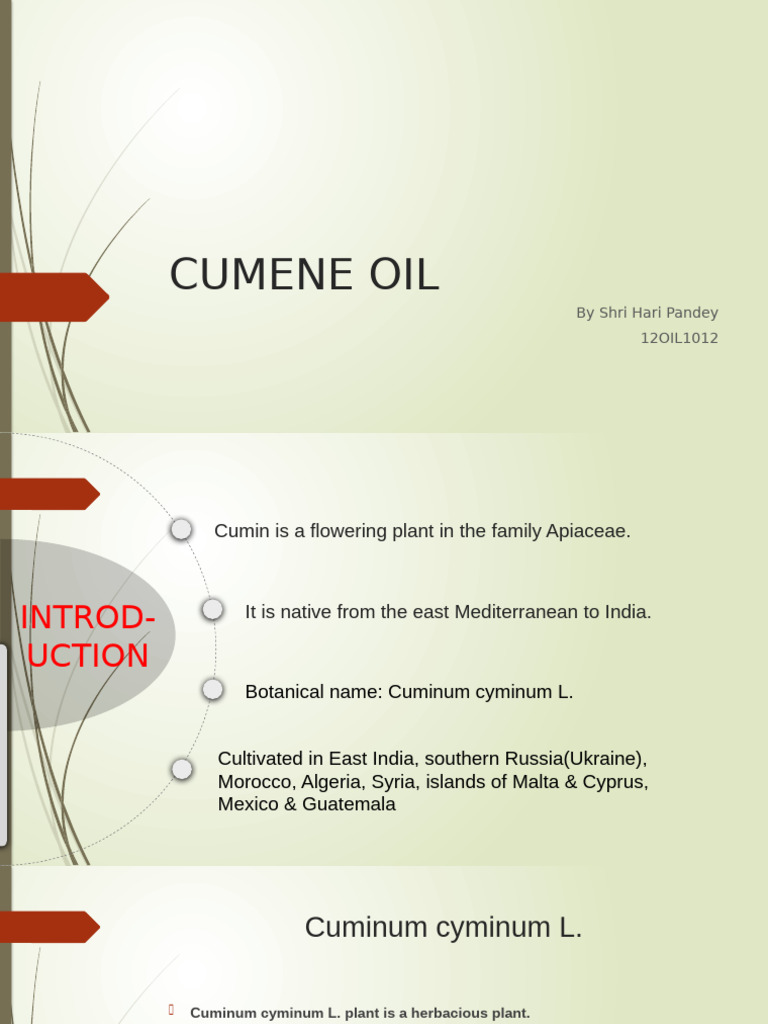 CUMENE OIL | PDF | Cumin