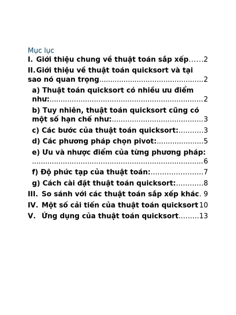 Tiểu Luận Ktlt Quicksort | PDF