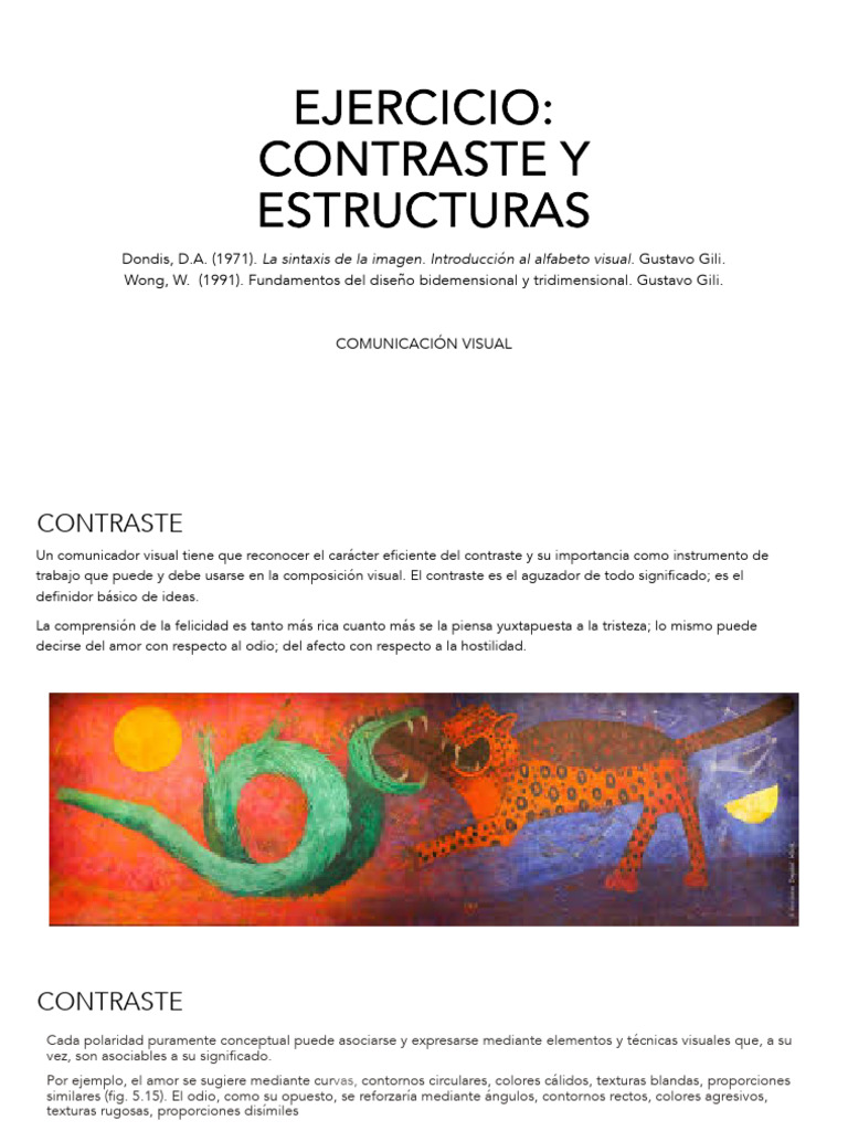 Ejemplos de Contraste en Diseño Gráfico | PDF