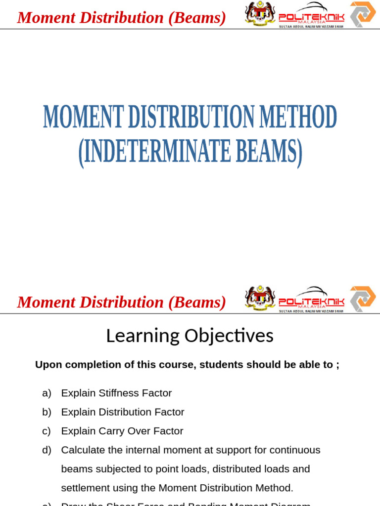 Moment Distribution Method for Beams | PDF | Classical Mechanics ...