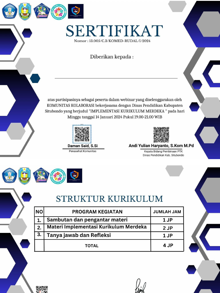 Sertifikat Webinar IKM | PDF
