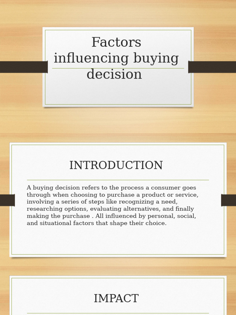 Consumer Buying Decision Factors | PDF | Behavior | Consumer Behaviour