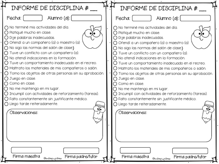 Informe de Disciplina | PDF