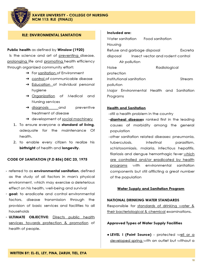 Public Health and Sanitation Overview | PDF | Toilet | Environmental ...