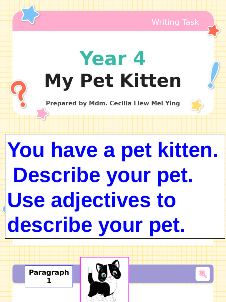 Module 8 (Writing) My Pet Cat | PDF