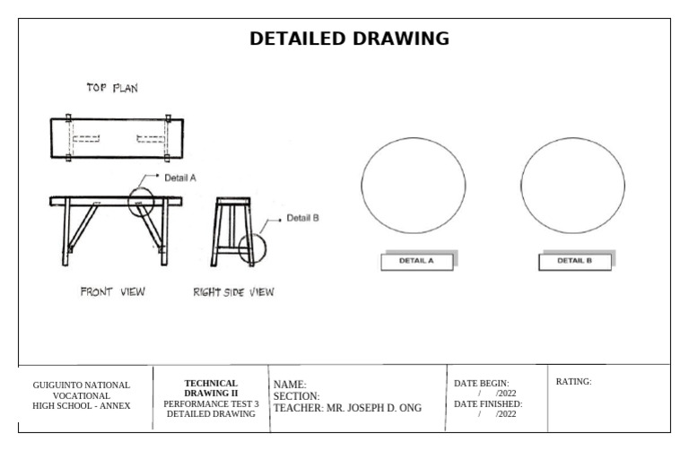 Technical Drawing Test Guide | PDF