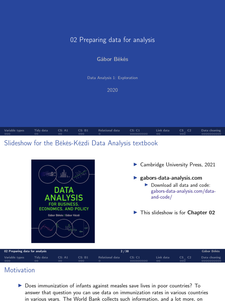 Ch02-Bekes Kezdi Data Analysis Slides v2 | PDF | Categorical Variable | Level Of Measurement