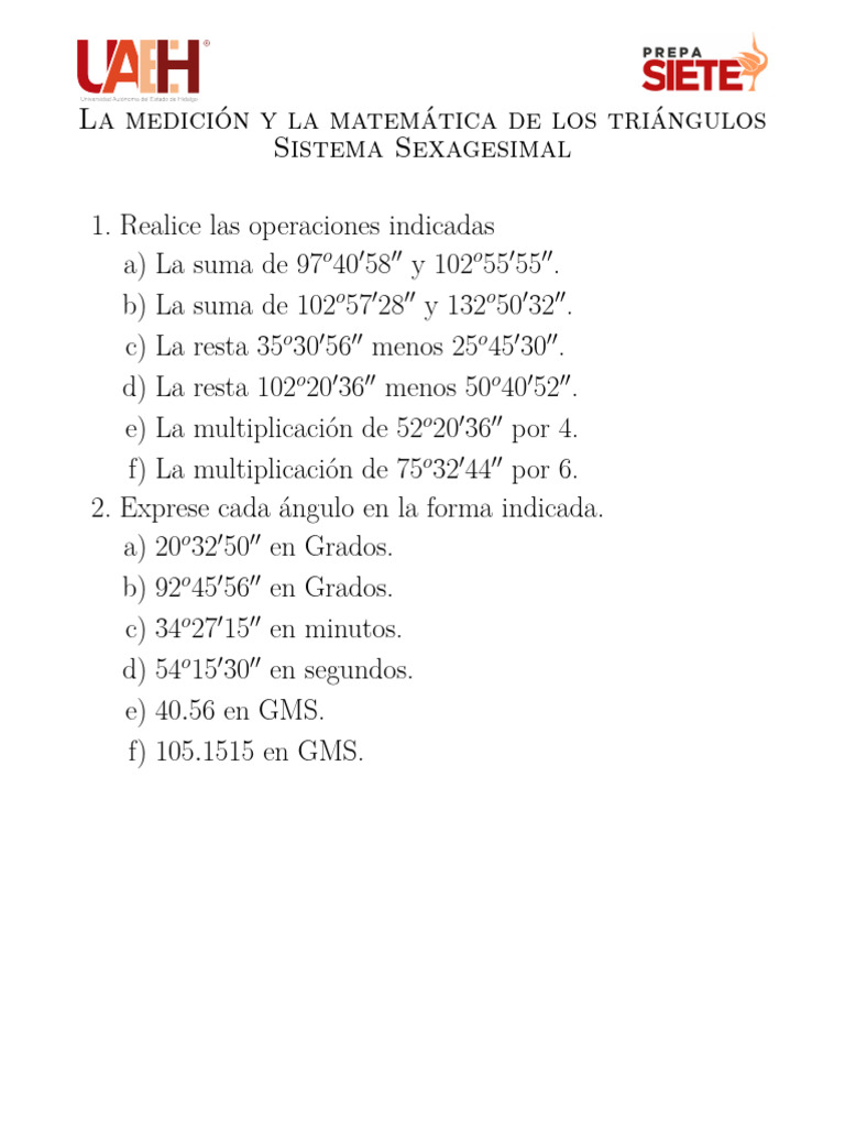 Sistema Sexagesimal | PDF