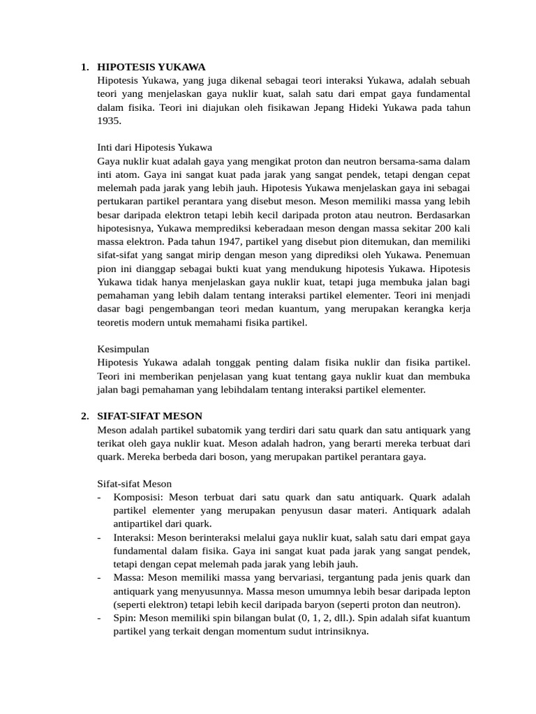 RINGKASAN PPT FISIKA INTI KEL 10 | PDF