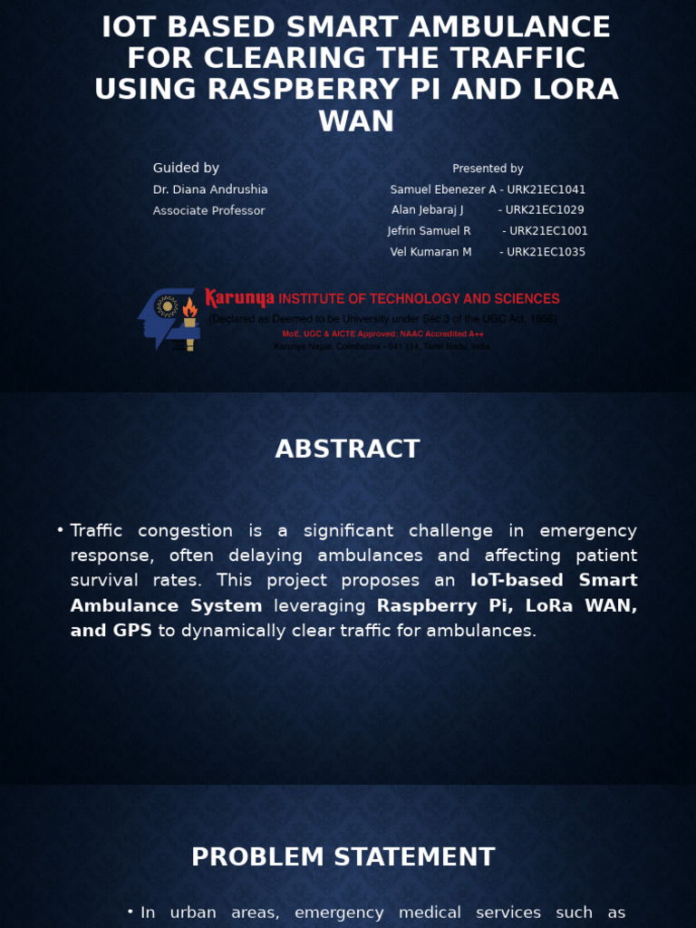 IoT Smart Ambulance Traffic Solution | PDF | Global Positioning System | Traffic