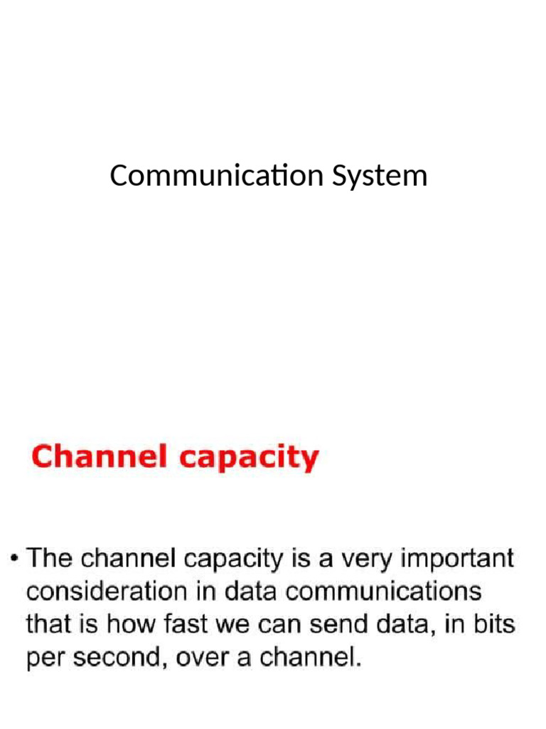 Communication System | PDF