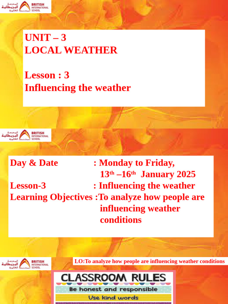 L - 12 Influencing The Weather Grade 6 (Autosaved) | PDF | Atmosphere Of Earth | Smog