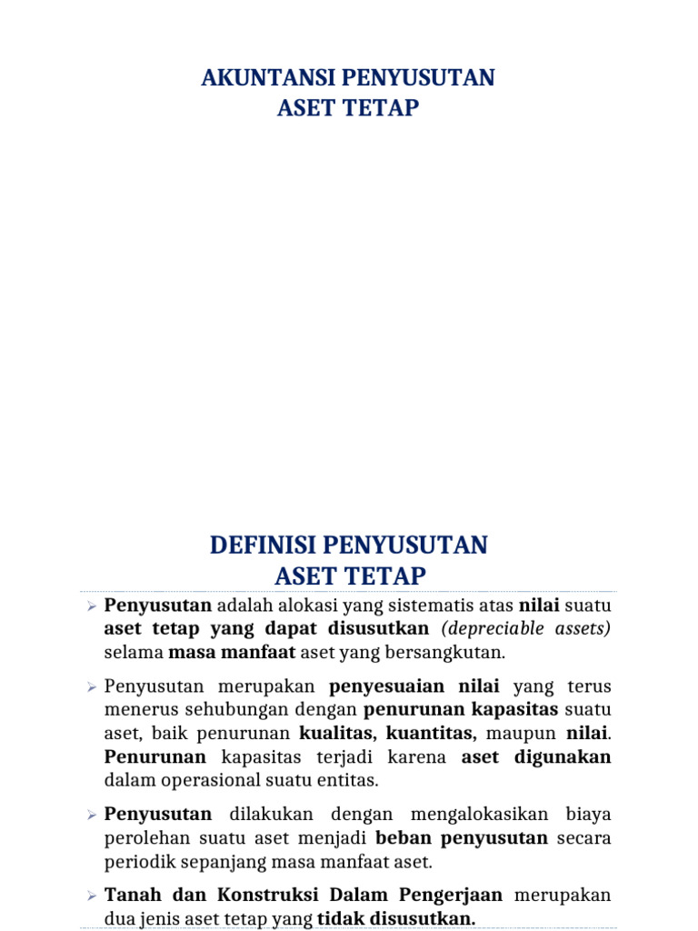 Metode Penyusutan Aset Tetap | PDF