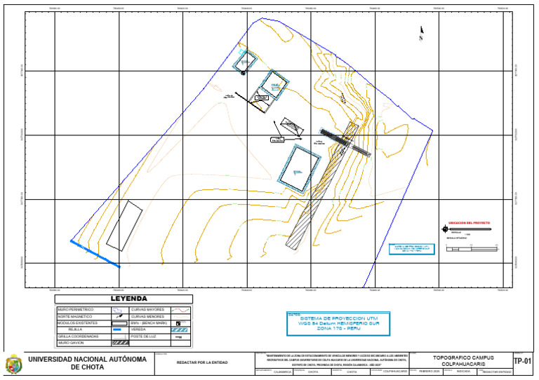 Plano TP 01 Topografico - en A01 | PDF | Geofísica | Datos geográficos e información