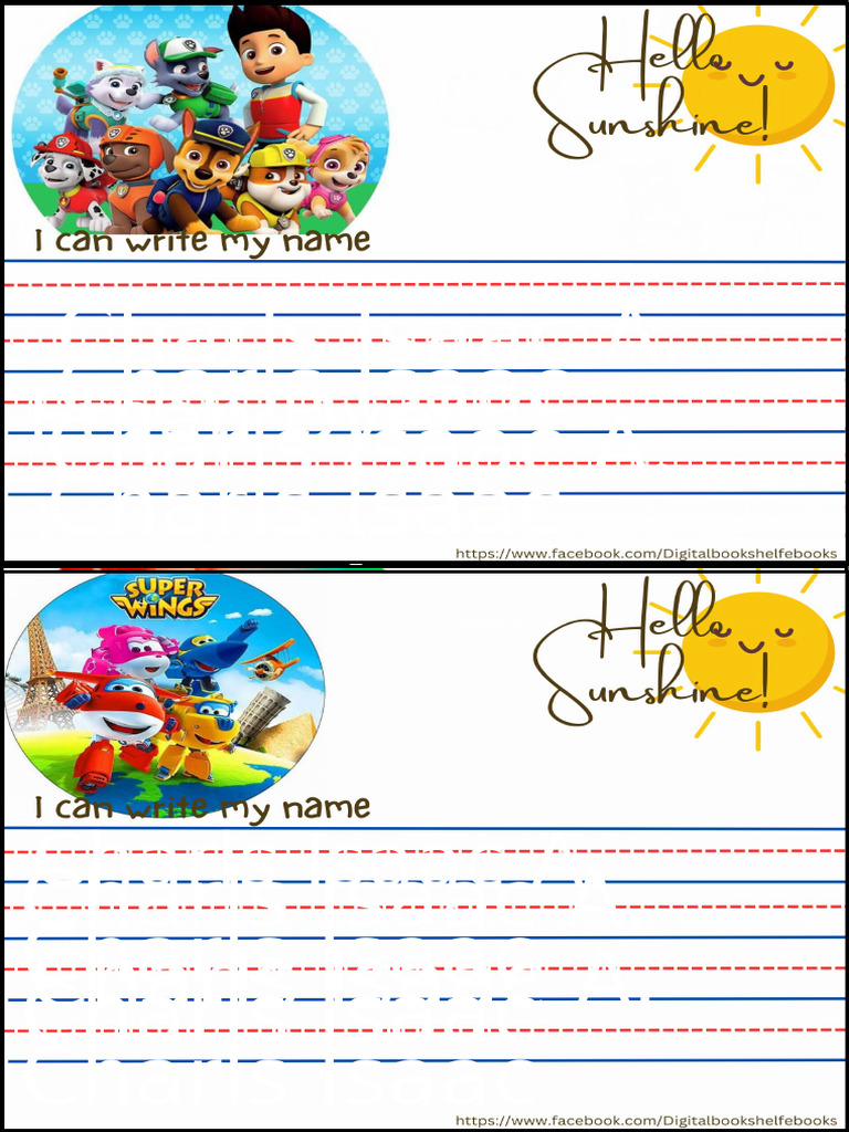 Tracing Template Boys | PDF