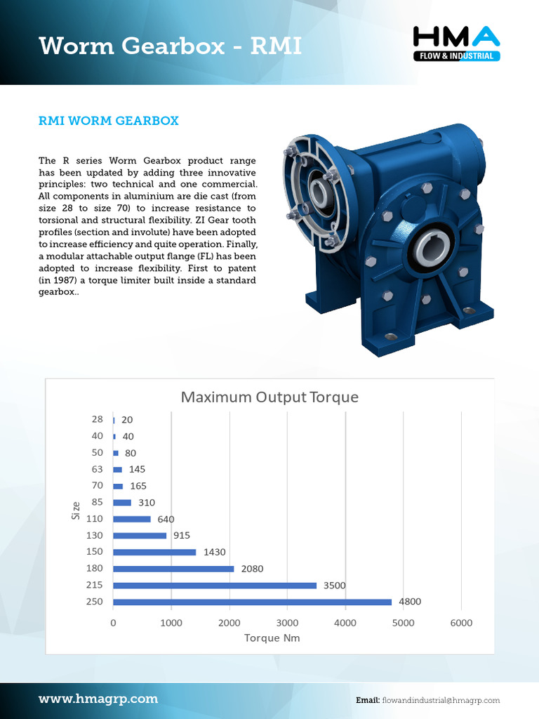 Industrial Worm Gearbox Guide | PDF | Kinematics | Equipment