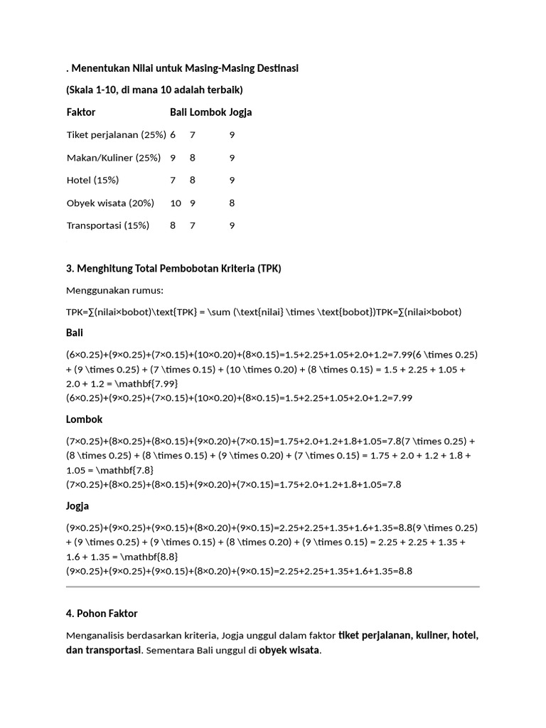 Menentukan Nilai Untuk Masing | PDF