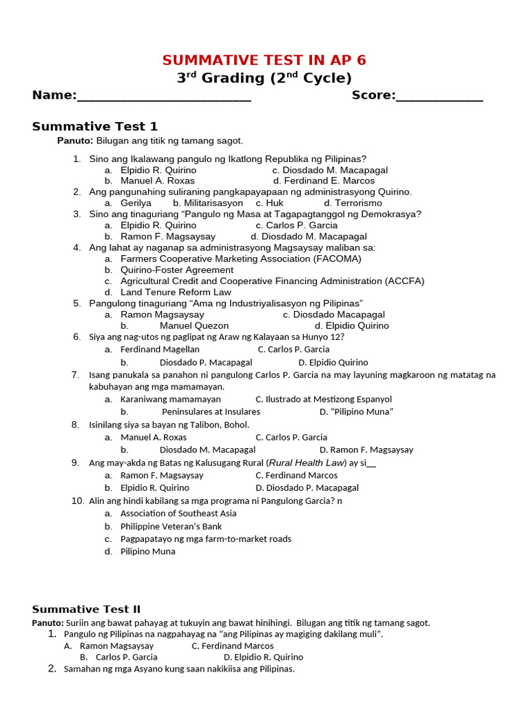 3RDQ-2nd Cycle | PDF