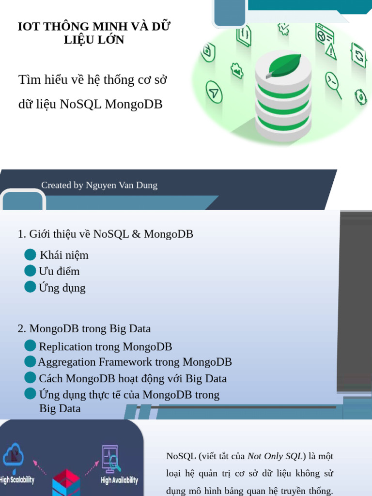 Tìm Hiểu Về Hệ Thống Cơ Sở Dữ Liệu NoSQL MongoDB | PDF
