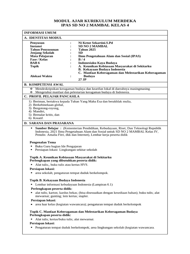 BAB 6 - MA IPAS Kls 4 (datadikdasmen.com) | PDF