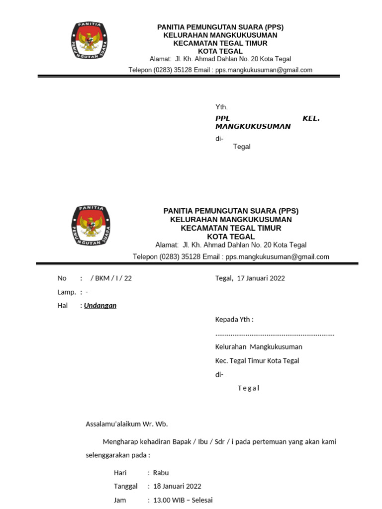 Undangan Pleno DPHP | PDF