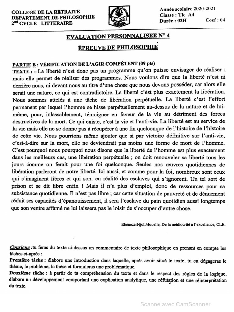 LaRetraitre_devoir_personnaliseee_Philo_TleA4_Mars2021 (1) | PDF