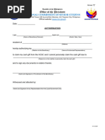 DSWD Authorization Form for Seniors | PDF