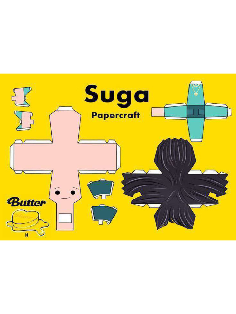 Suga Papercraft - BTS | PDF