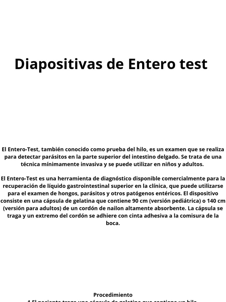 Entero Test | PDF