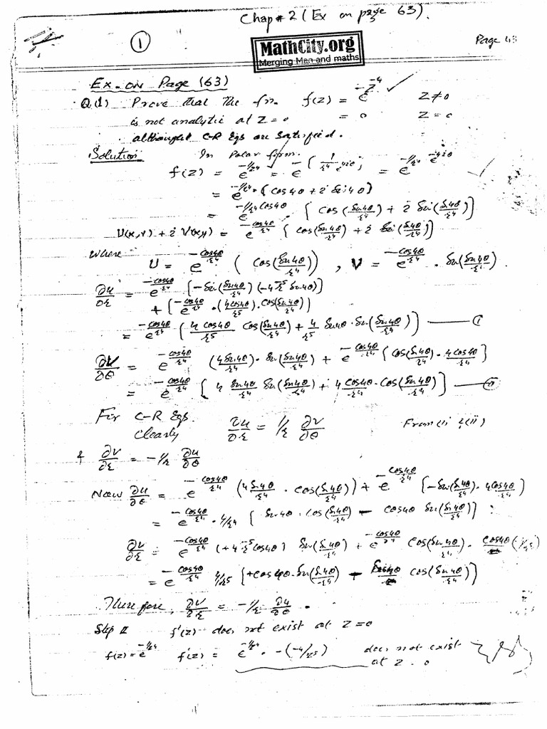Complex Analysis Handwritten | PDF
