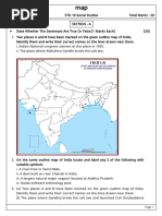 Nationalism in India Map Work Class10 | PDF