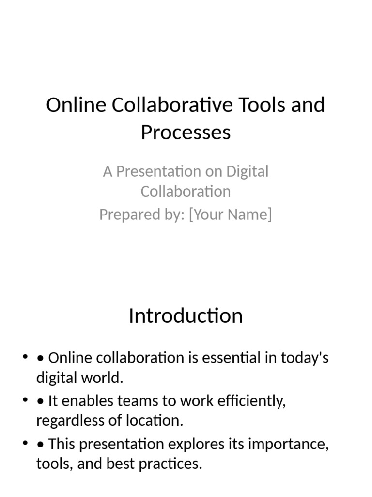 Online Collaborative Tools | PDF