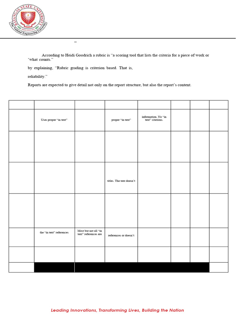 Laboratory Report Rubric Guide | PDF | Plagiarism | Information