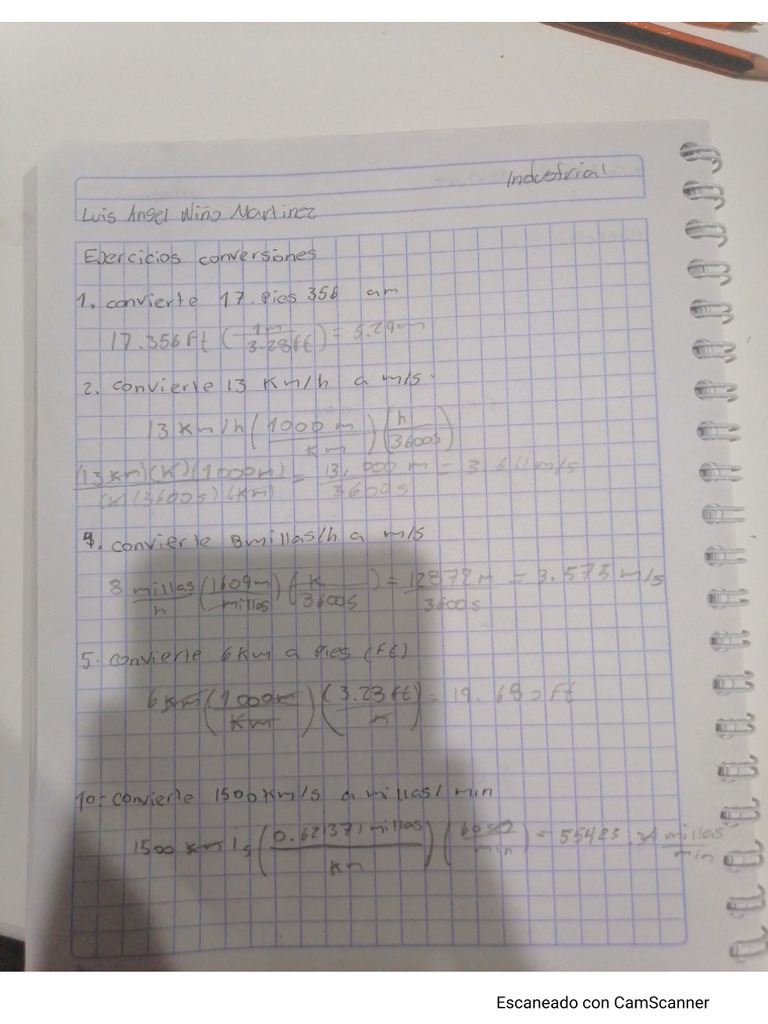 Conversiones Tarea Luis Angel Niño Martínez 20680319 | PDF