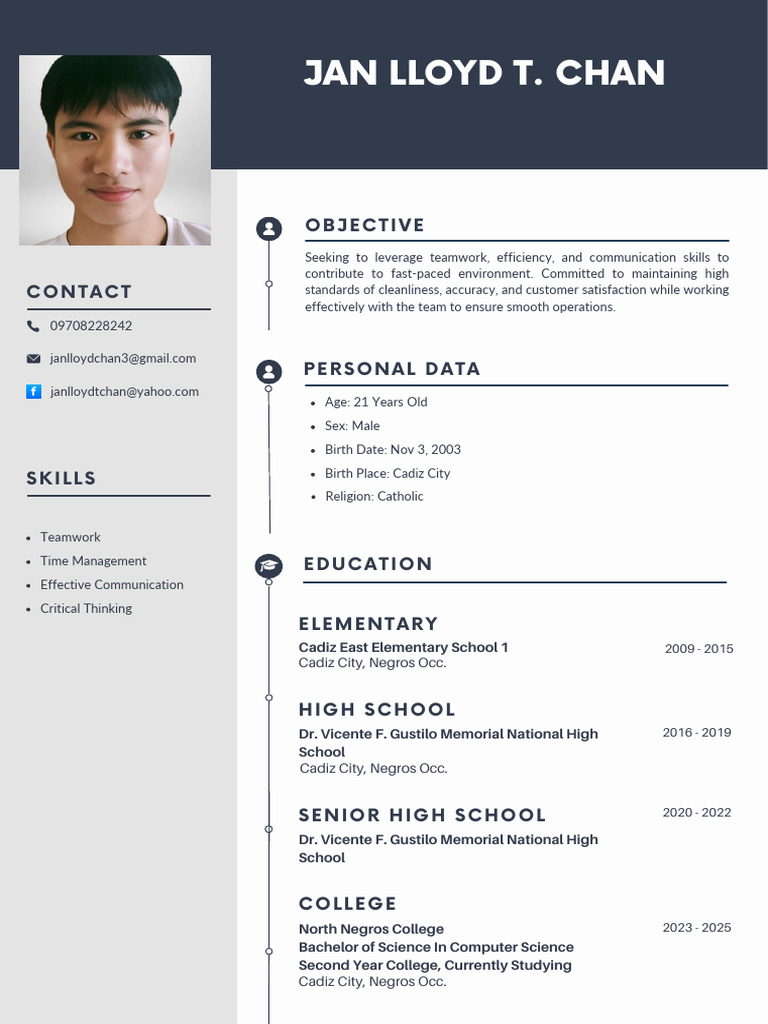 Blue and Gray Simple Professional CV Resume (2) | PDF