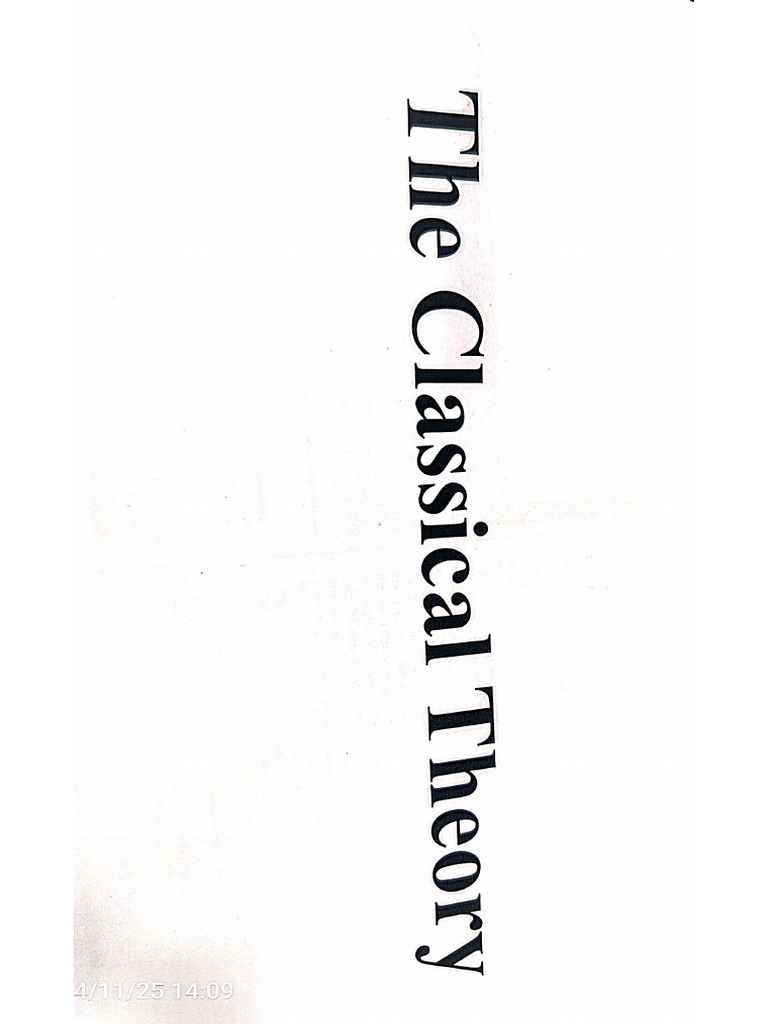 The Classical Theory | PDF