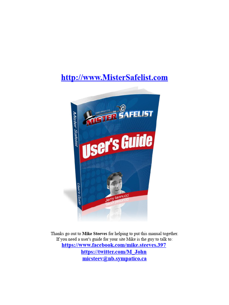 Mister_Safelist_User_Guide | PDF | Affiliate Marketing | Internet