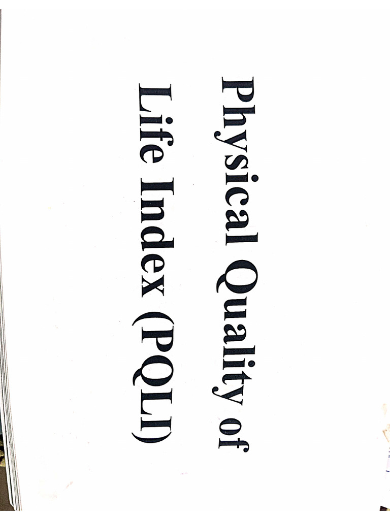 PQLI and HDI | PDF