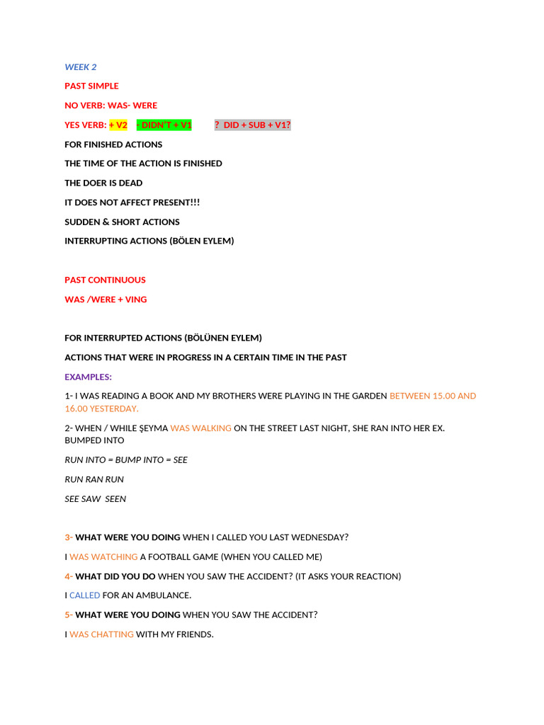 Past Simple Past Cont | PDF