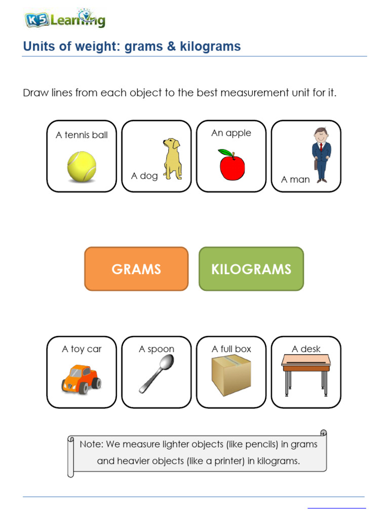 Grade 2 Measurement Units Weight C | PDF