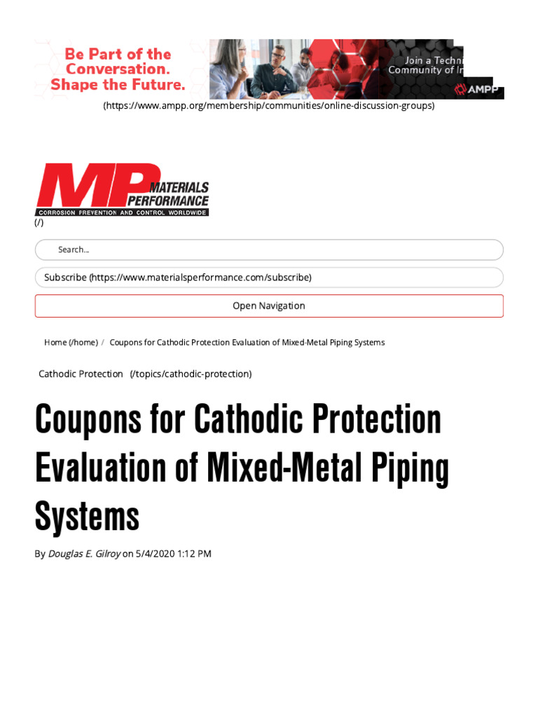 Coupons for Evaluating Cathodic Protection | PDF | Corrosion | Anode