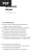 Physics Crossword Puzzle | PDF | Force | Friction