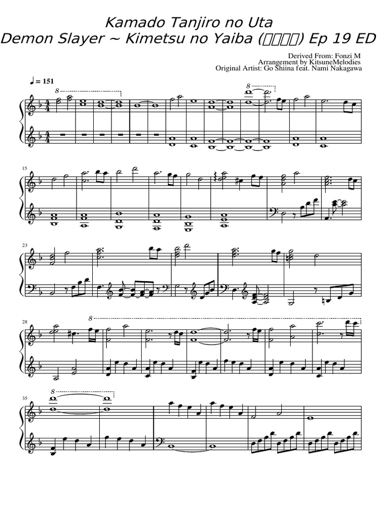 Kamado_Tanjiro_No_Uta__Demon_Slayer_Ep_19_ED_OST_Fonzi_M__Improvised_Hard_Version | PDF