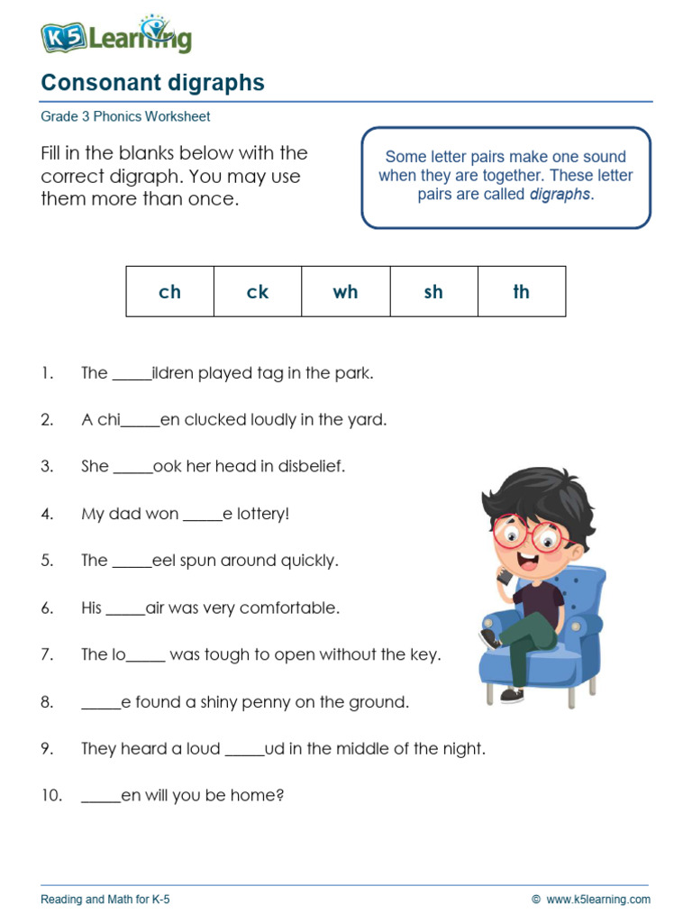 Grade 3 Digraphs 9r3 | PDF