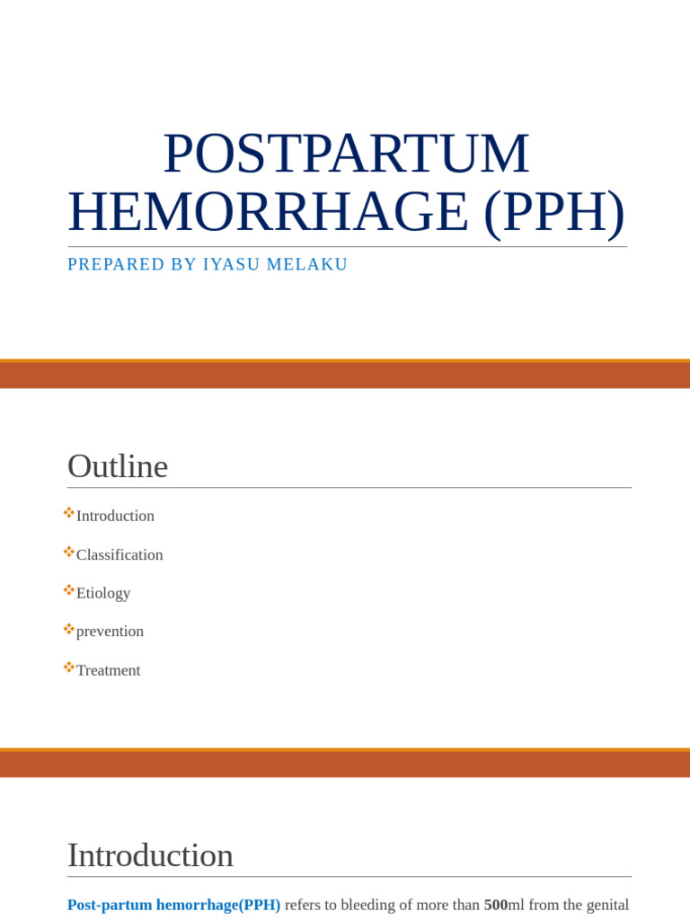 Postpartum Hemorrhage (PPH) | PDF | Childbirth | Uterus
