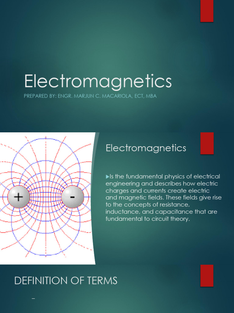 Electromagnetics Lecture Presentation | PDF | Euclidean Vector | Magnetic Field