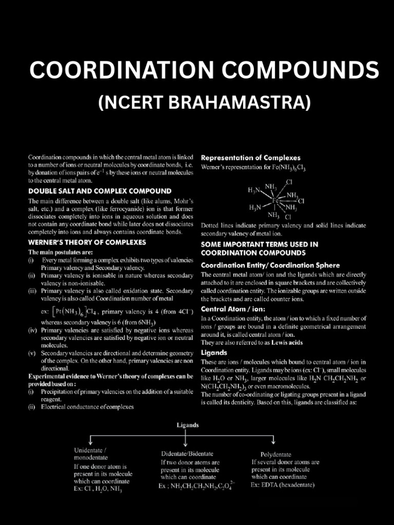 Coordination Compounds PDF | PDF