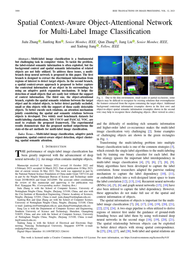 Spatial Context-Aware Object-Attentional Network For Multi-Label Image ...