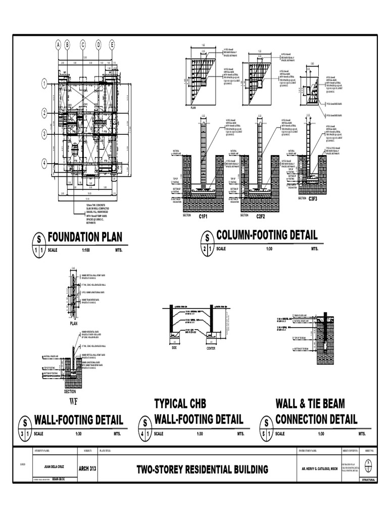 Foundation ColumnFooting Wall-Footing | PDF | Architectural Elements ...