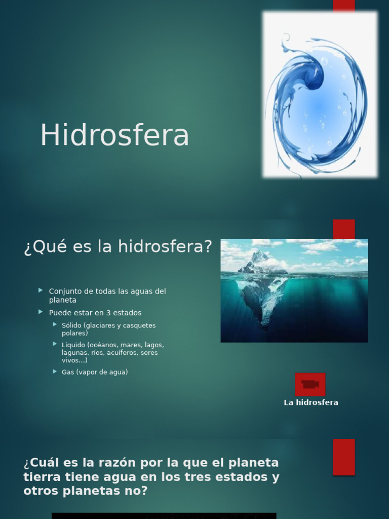 Hidrosfera: Estados y Distribución del Agua | PDF | Agua | Vapor de agua